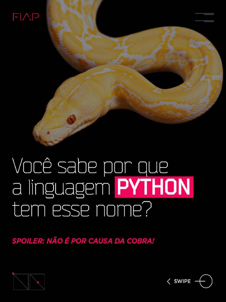 Voc Sabe Por Que A Linguagem PYTHON Tem Esse Nome 1691123225 | PDF