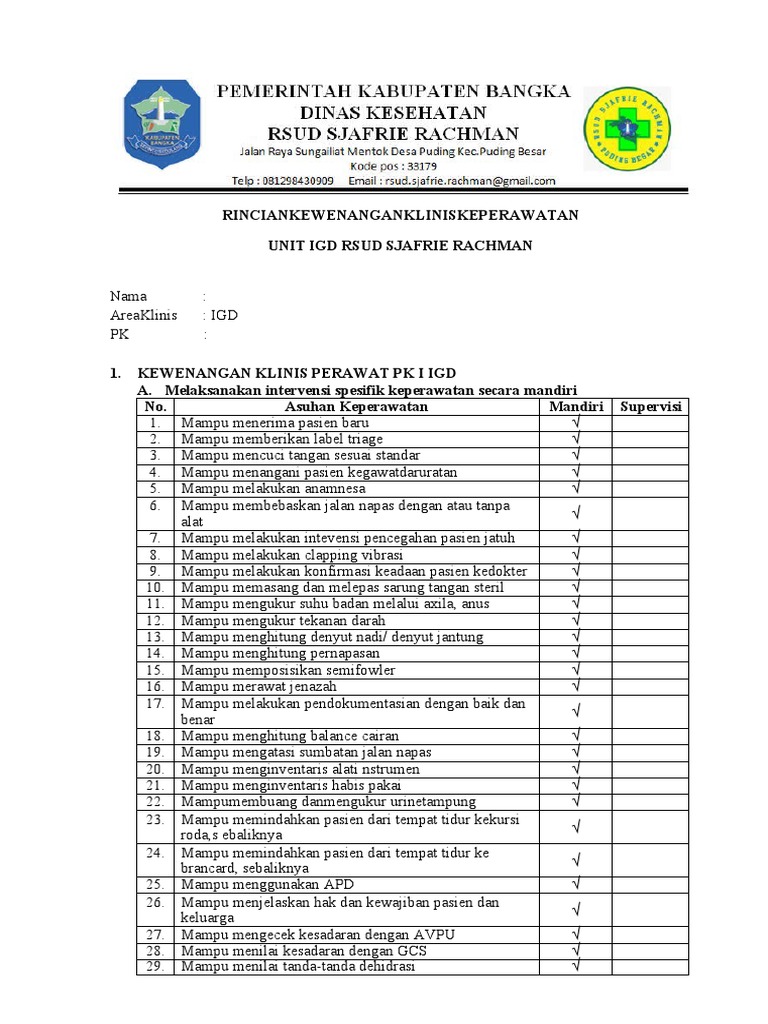 RKK Perawat Igd PK 1 - 3 | PDF