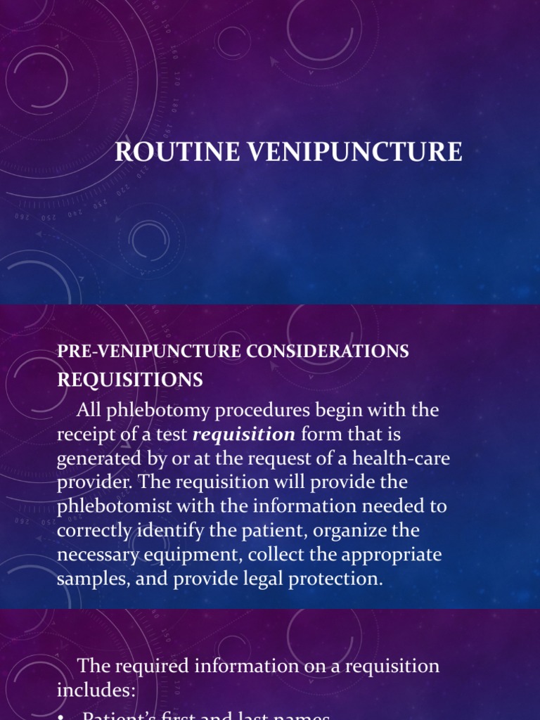 Module 5 ROUTINE VENIPUNCTURE (Using The Evacuated Tube System) Part 1 | Download Free PDF ...