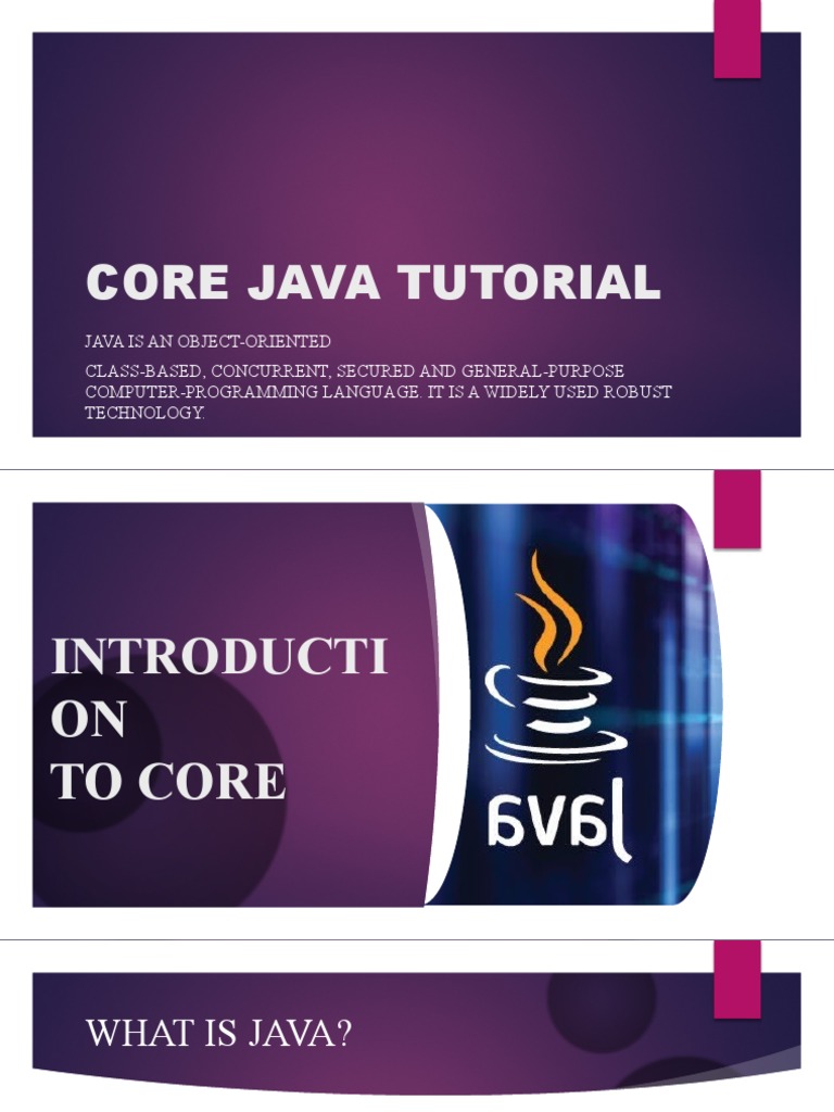 Core Java | PDF | Java (Programming Language) | Object (Computer Science)
