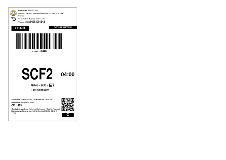 Shipment Labels 230123191116 | PDF