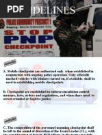 Guidelines On Police Checkpoint Operations | PDF | Search Warrant | Police