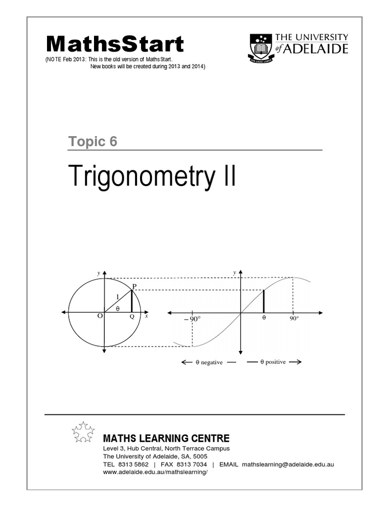 Ms6 Trig2 Book | PDF | Trigonometric Functions | Trigonometry