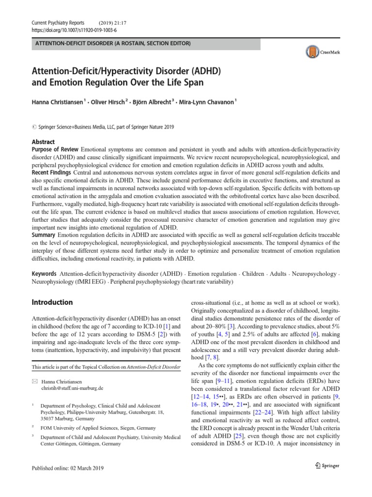 Attention-Deficit Hyperactivity Disorder ADHD | PDF | Attention Deficit Hyperactivity Disorder ...