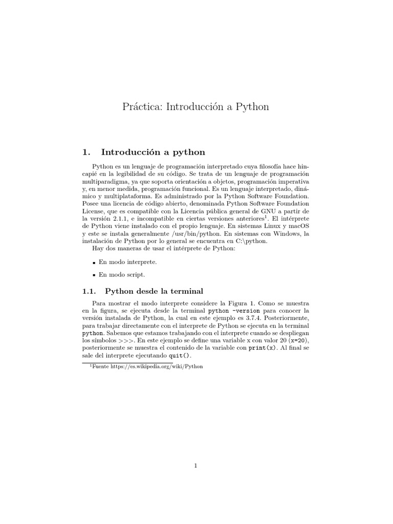 P1 Python Pdf Python Lenguaje De Programación Lenguaje De Programación 