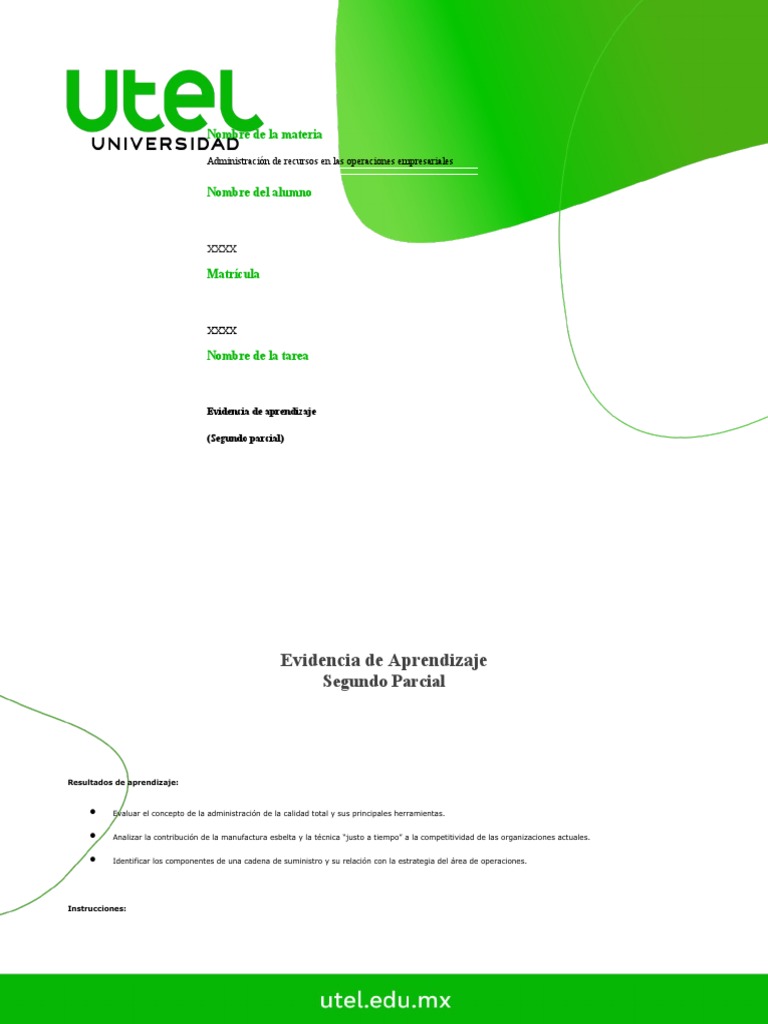 Administración de Recursos en Las Operaciones Emp - EA - 2P - P | PDF ...