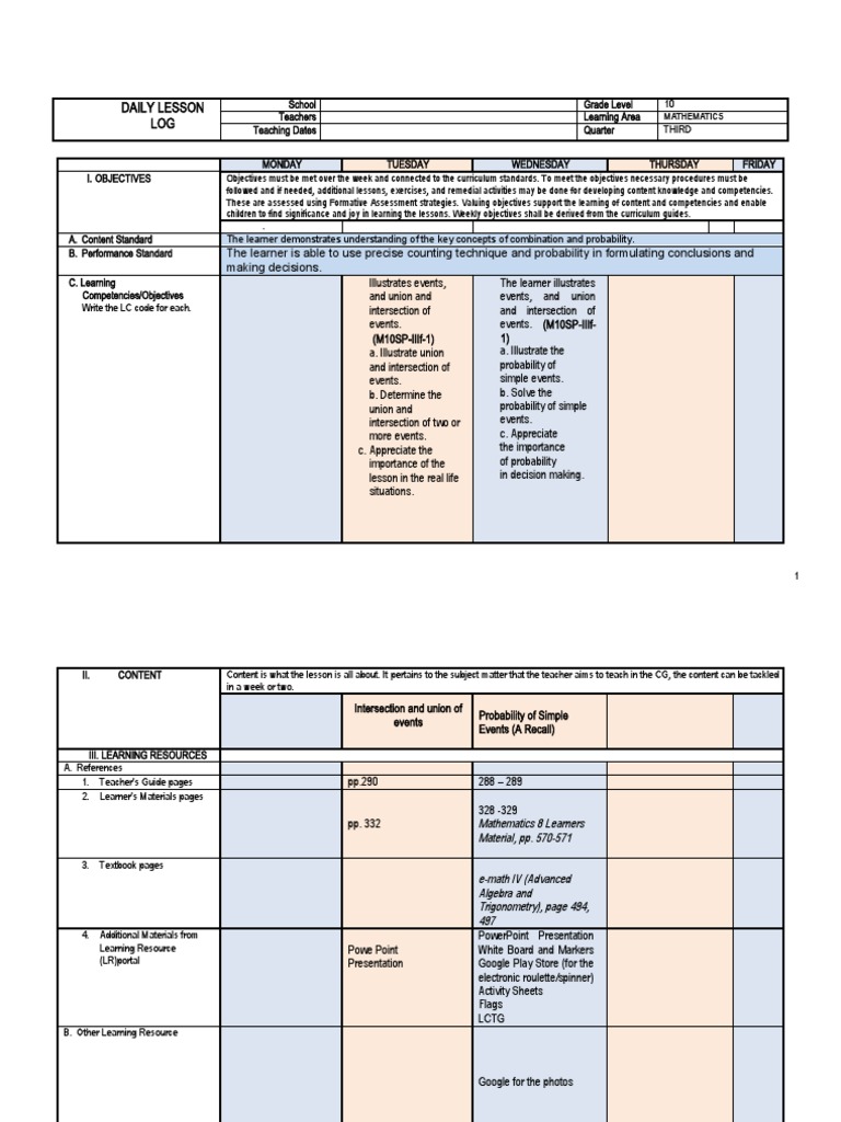DLL Week3 LC39-40 | PDF | Learning | Curriculum