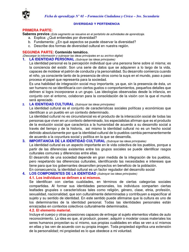 Leccion 01 FCC 3ro | Descargar gratis PDF | Aprendizaje | Sociedad Leccion 01 FCC 3ro | Descargar gratis PDF | Aprendizaje | Sociedad