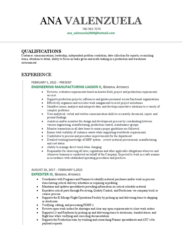Ana Resume | PDF