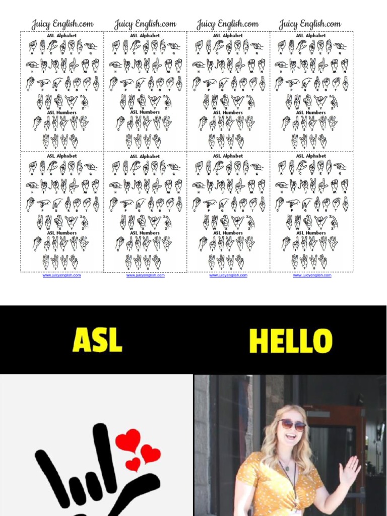 3GC1 American Sign Language - Printable Materials - 2023-2024 | PDF ...