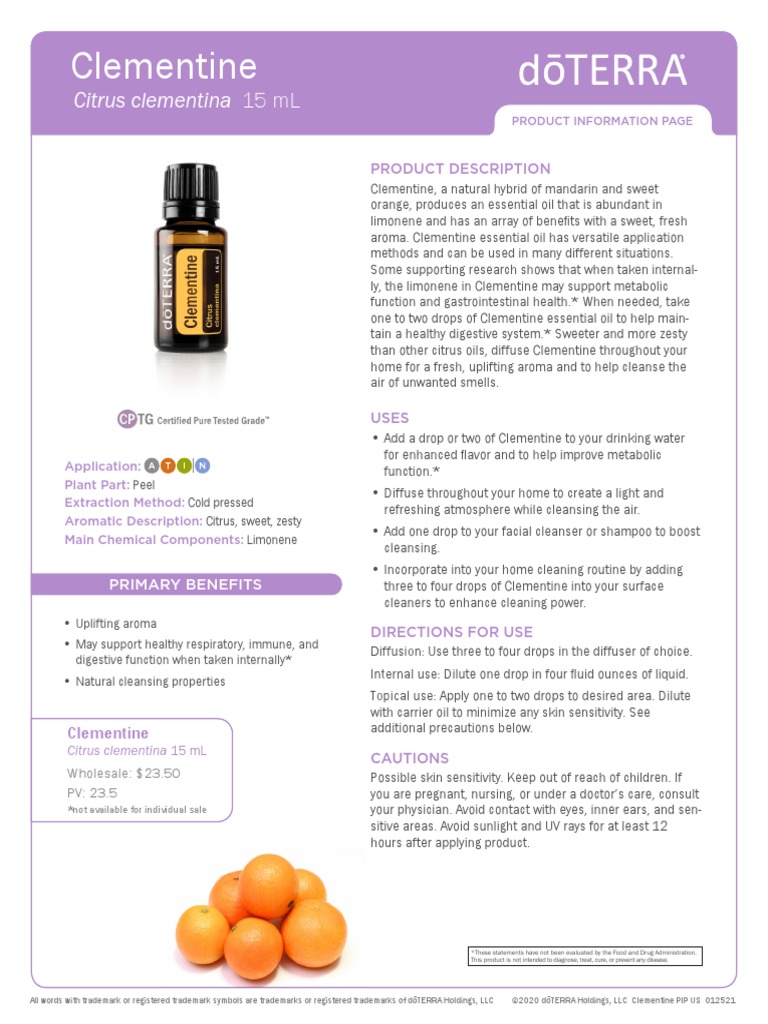 doterra-clementine-essential-oil | PDF