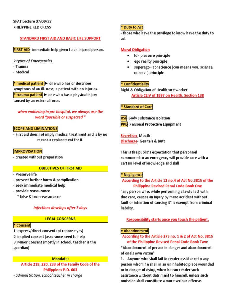 SFAT Lecture | PDF | Myocardial Infarction | Wound