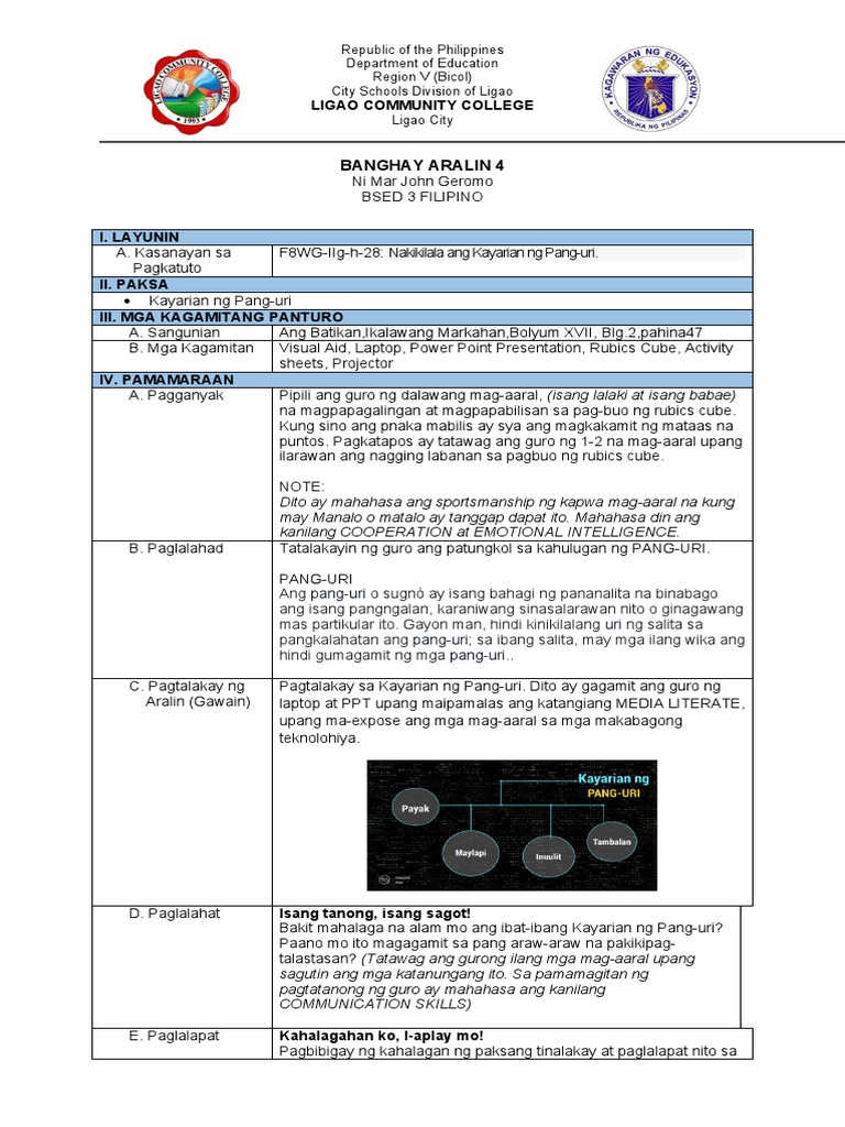 Lesson Plan No.4 | PDF