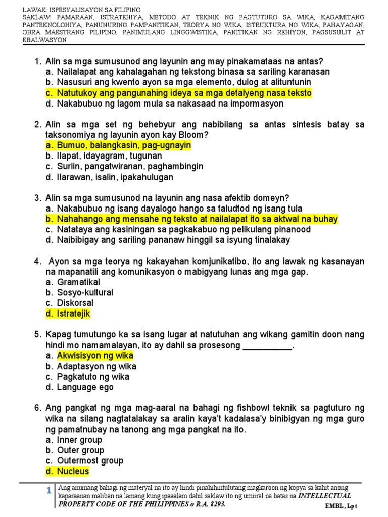 Booster Filipino 2019 1 | PDF