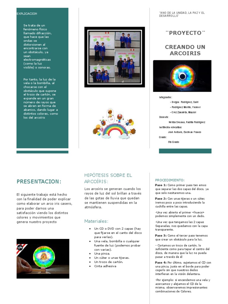 Triptico Arcoiris | PDF | Arco iris | Ligero