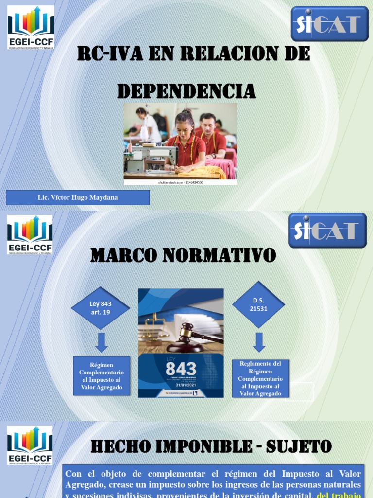 Diapositivas RC IVA | PDF | Salario | Impuestos