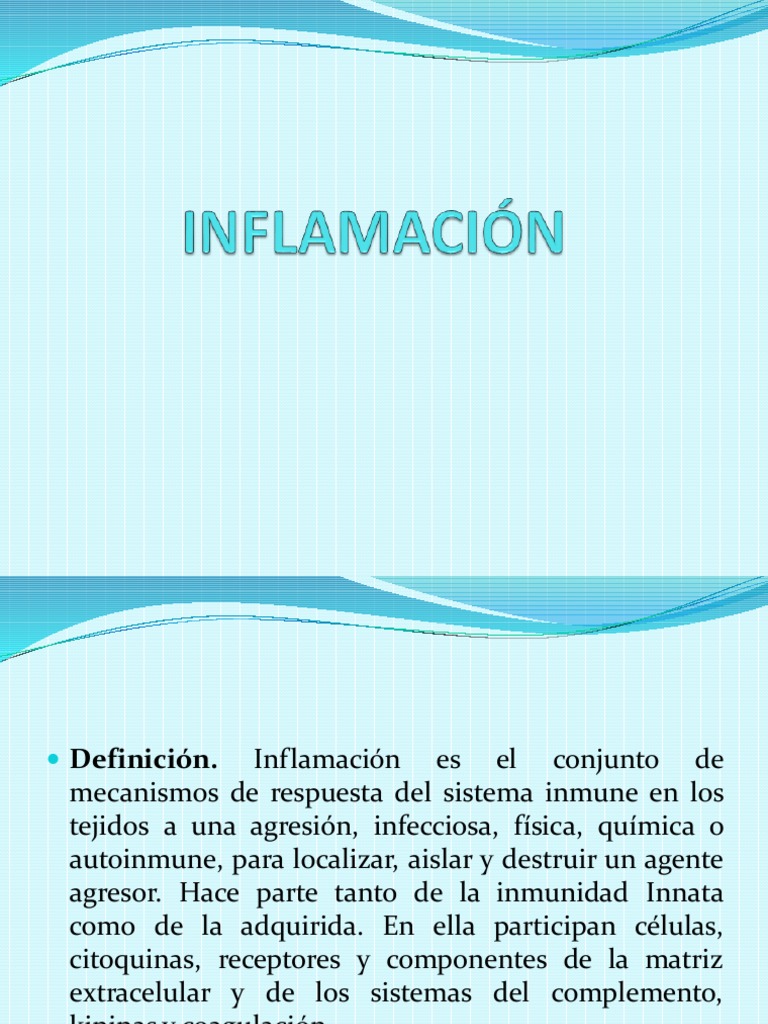 Mecanismos de la Inflamación | PDF | Inflamación | Citocina