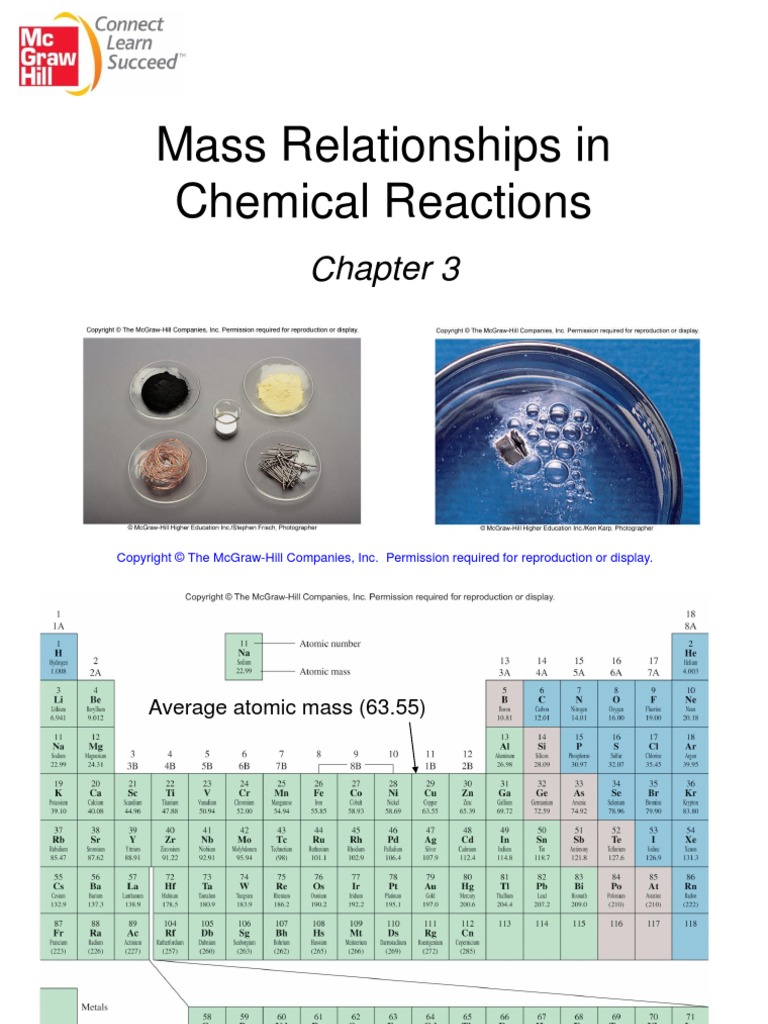 Chapter 3 Mass Relationshipw21 | PDF | Mole (Unit) | Chemical Substances