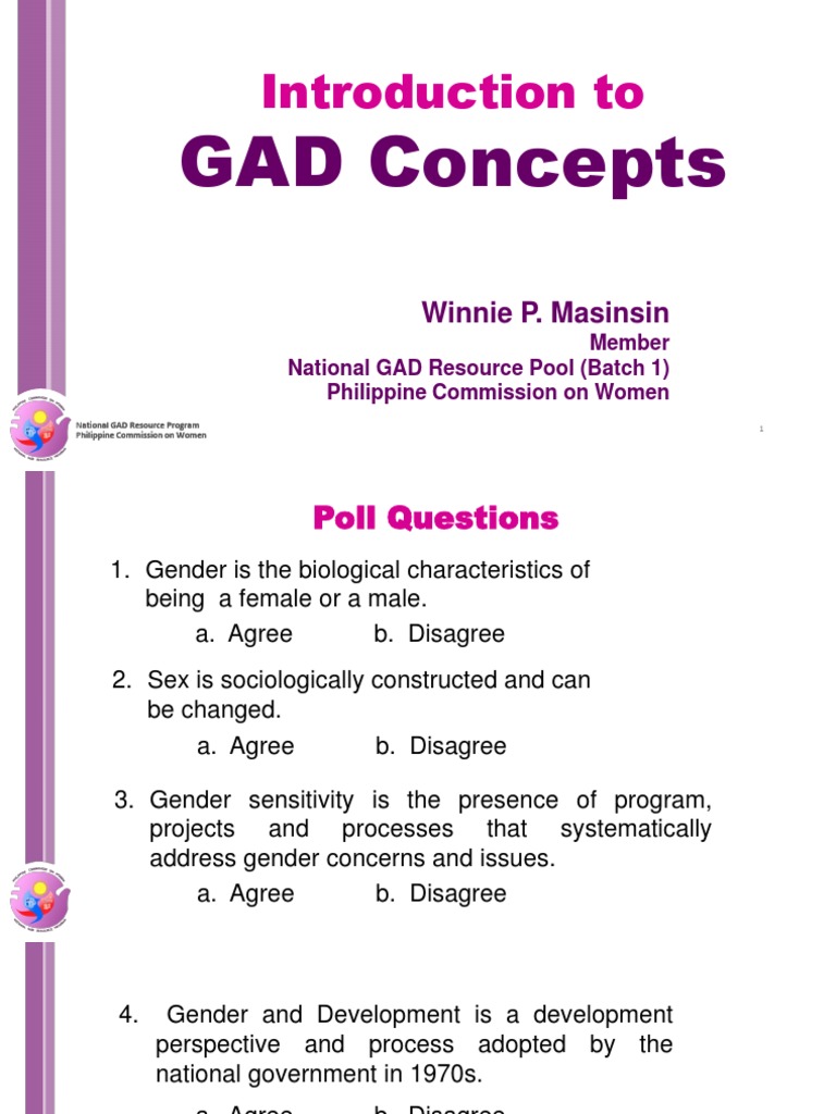 Introduction To GAD Concepts | PDF | Reproductive System | Gender Introduction To GAD Concepts | PDF | Reproductive System | Gender