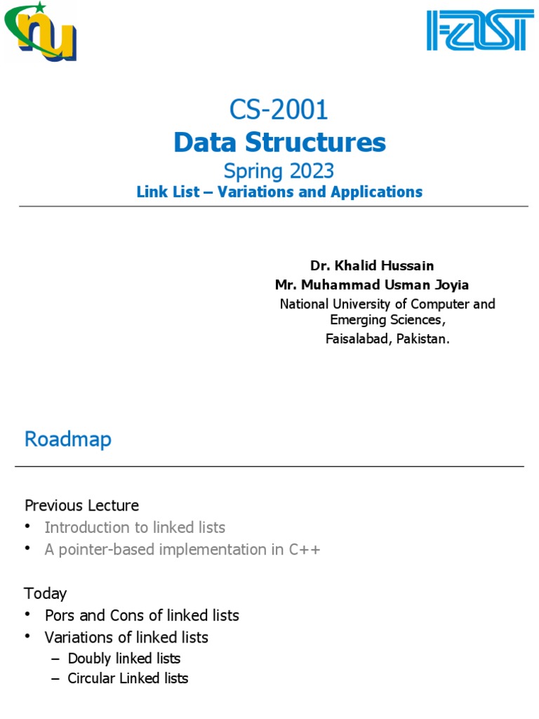 Lecture 5- Linked List Variations | PDF | Information Retrieval | Computer Engineering
