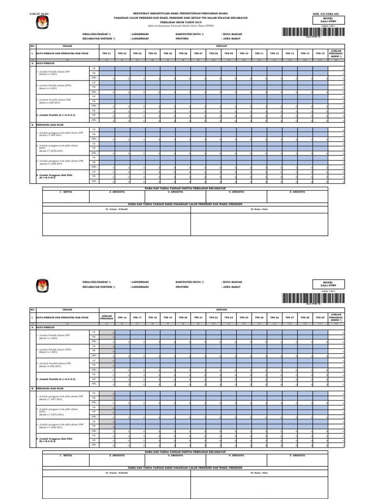 Diisi Berdasarkan Formulir Model DAA1.Plano-PPWP | PDF