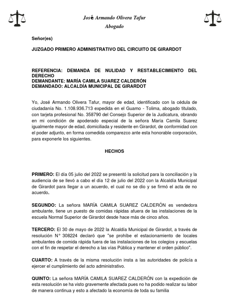 Demanda Final 111 | Descargar gratis PDF | Demanda judicial | Justicia