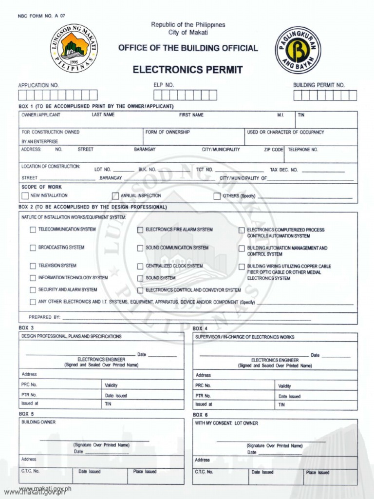 Electronics Permit Forms | PDF