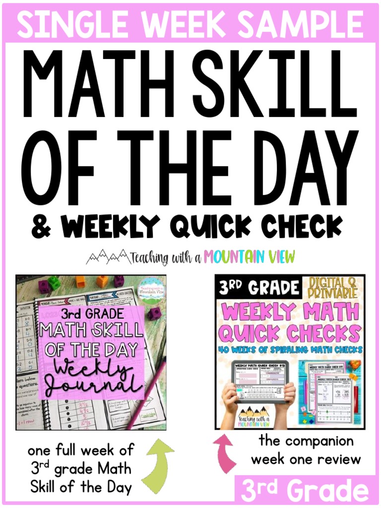 3rd Grade Math Skill of The Day Week 1 | PDF | Multiplication | Numbers