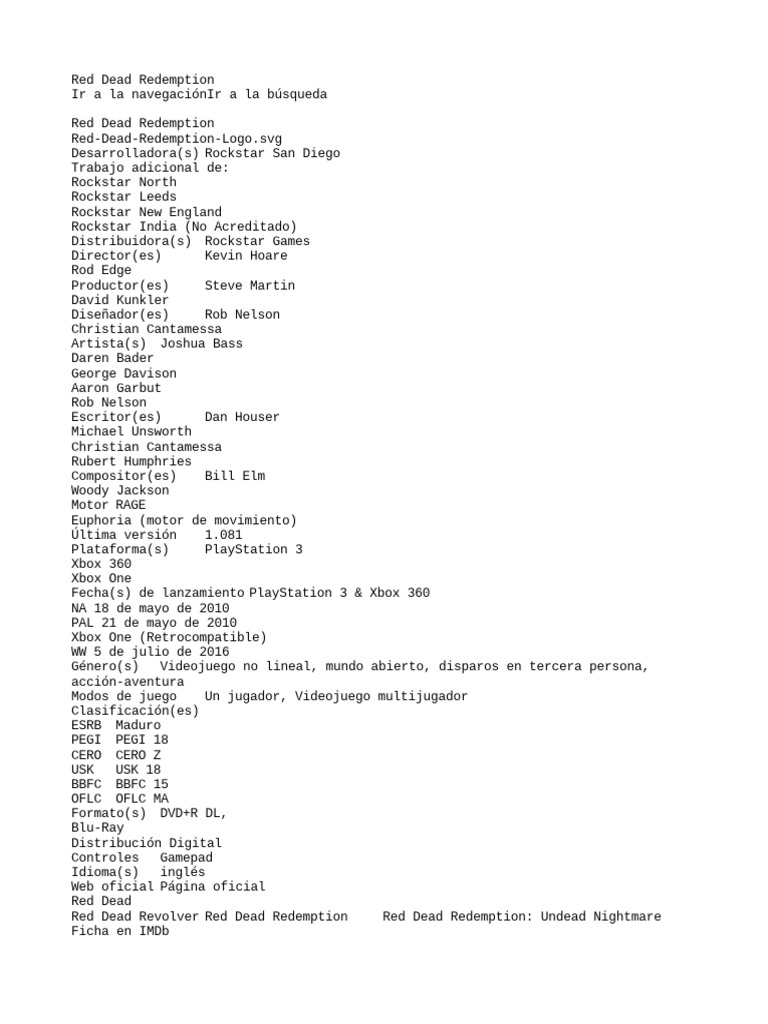 Red Dead Redemption | PDF | Rifle