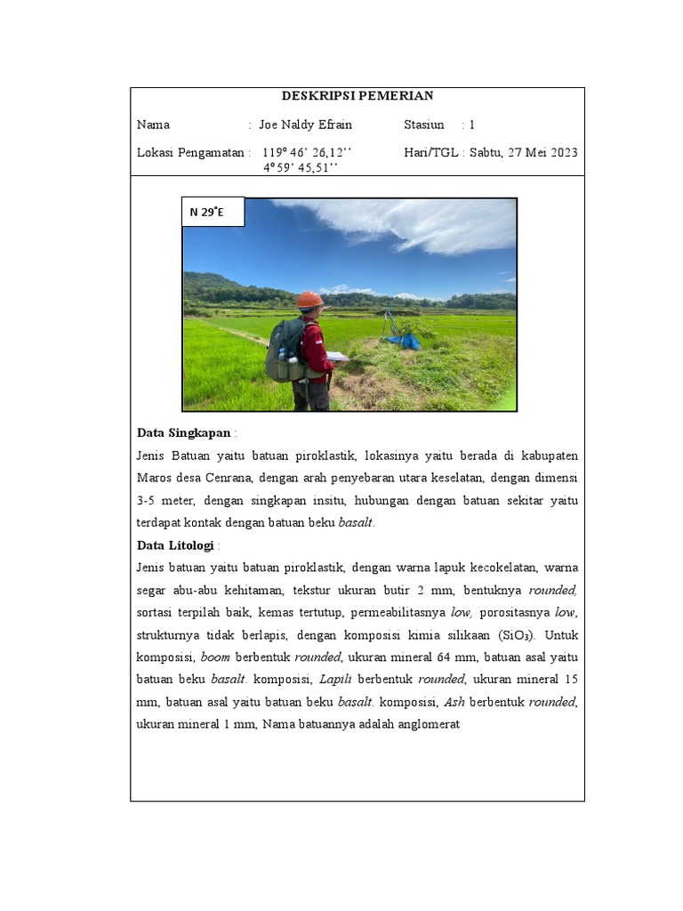 LKP Litologi KLP 13 | PDF