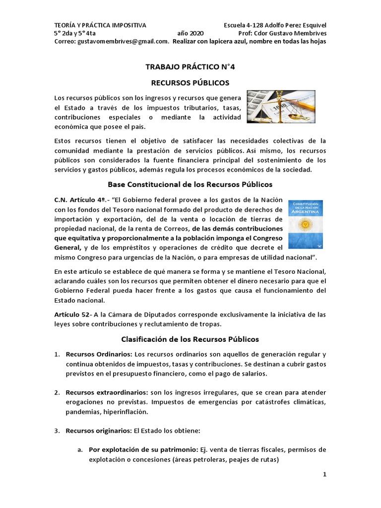 Recursos Públicos y Tributación | PDF | Derecho