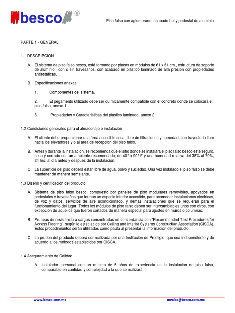 Piso Besco | PDF