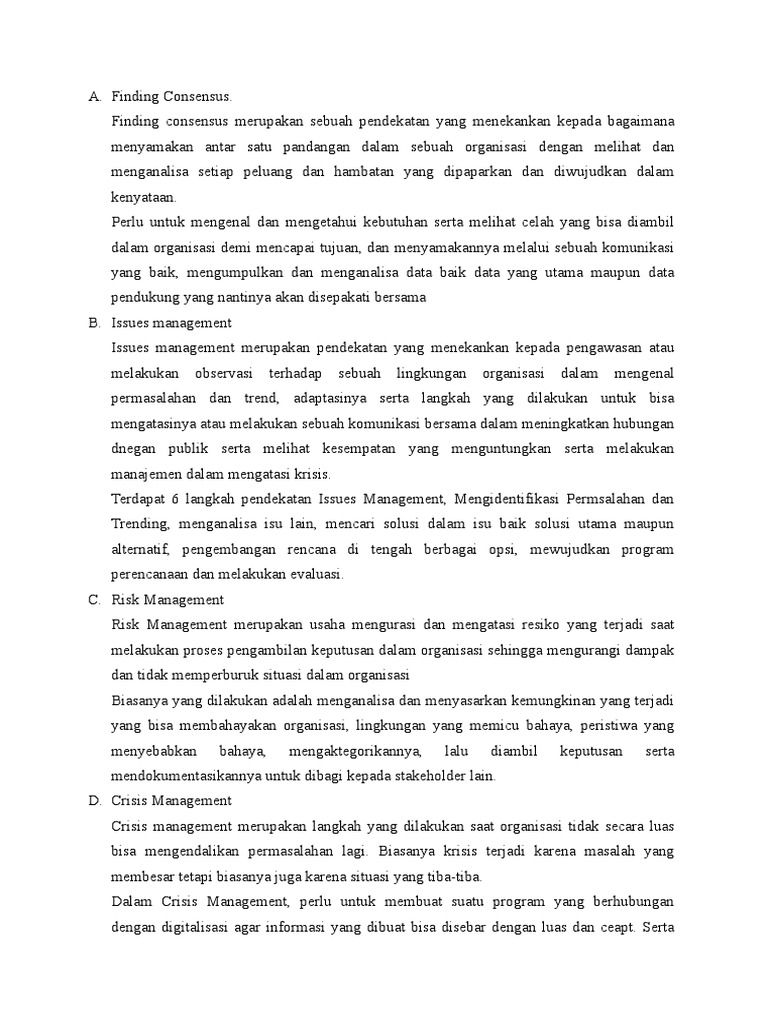 Pendekatan Dalam Analisis Situasi Public Relations | PDF | Karier & Perkembangan | Bisnis