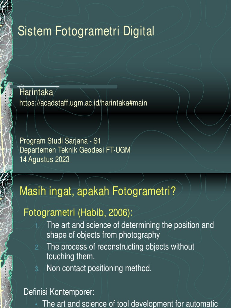 Pemahaman Pushbroom Scanner dalam Fotogrametri | PDF | Teknologi & Rekayasa