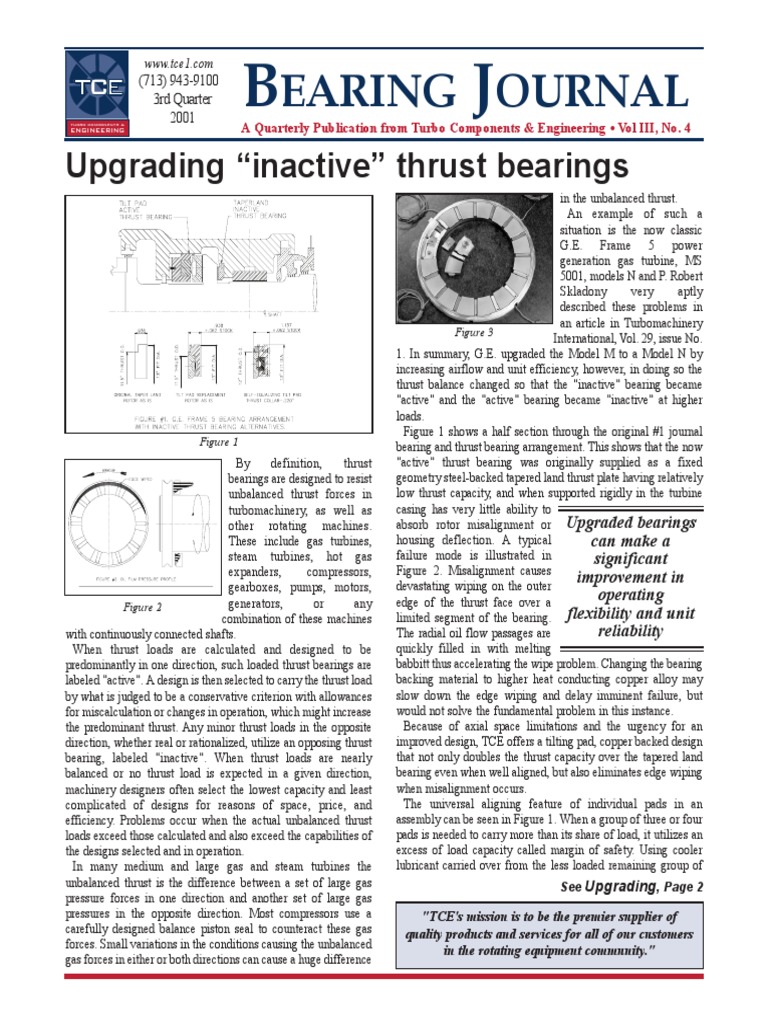 Journal Bearing Upgrading | PDF | Turbomachinery | Bearing (Mechanical)
