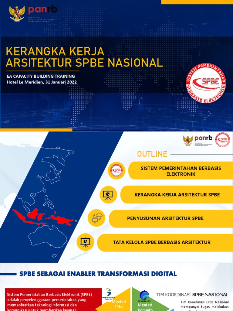 Kerangka Kerja Dan Penyusunan Arsitektur SPBE | PDF