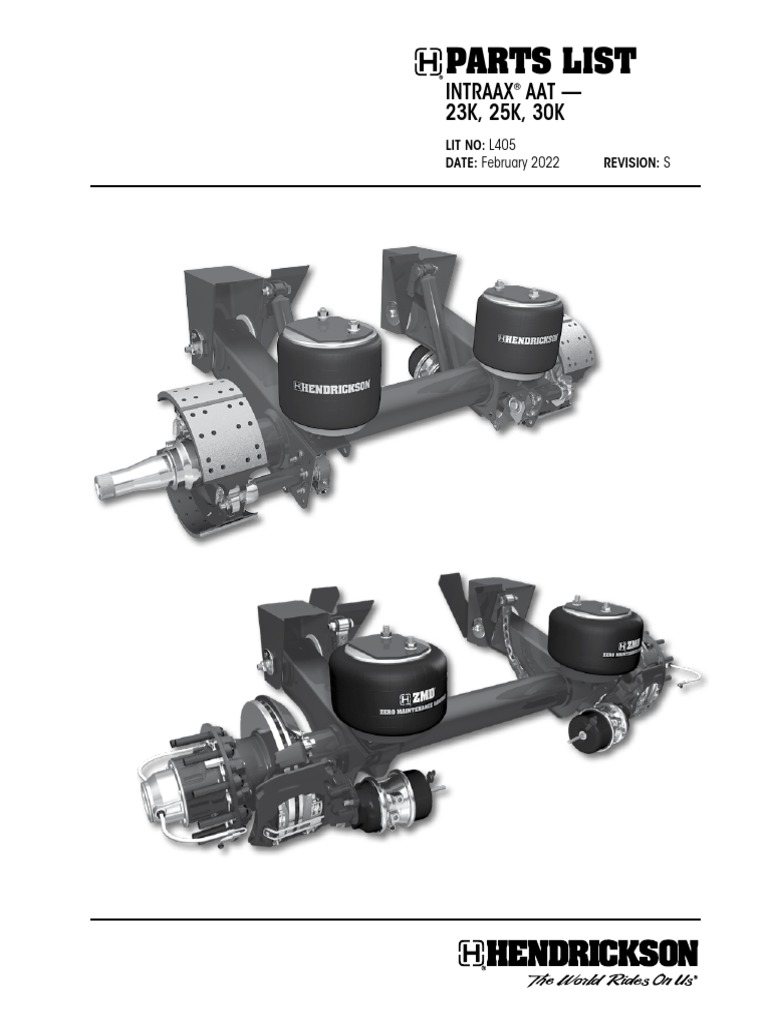 Parts List: Intraax Aat - 23K, 25K, 30K | PDF | Vehicle Technology ...