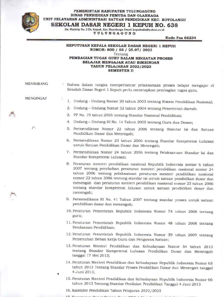 SK Mengajar 2022 - 2023 SM 2 | PDF