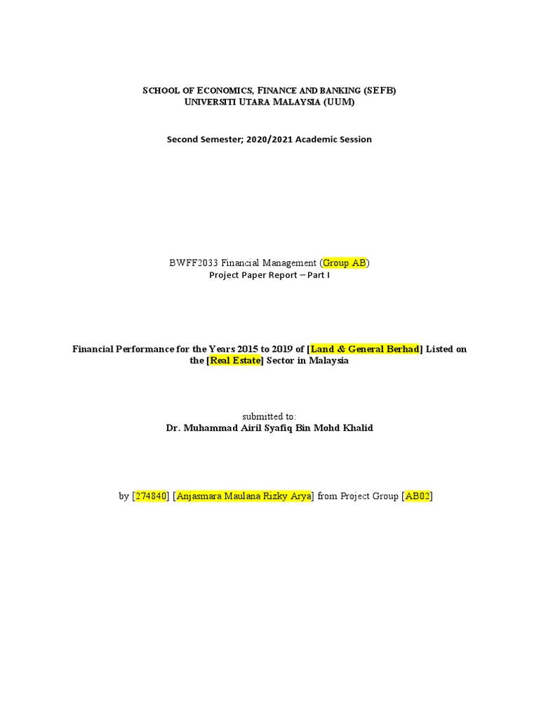 FM Project Report I (AB02) (274840) | PDF