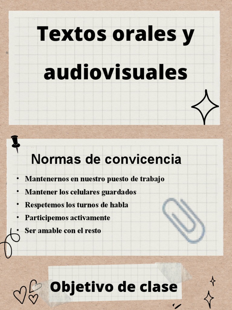 Textos Orales y Audiovisuales | PDF