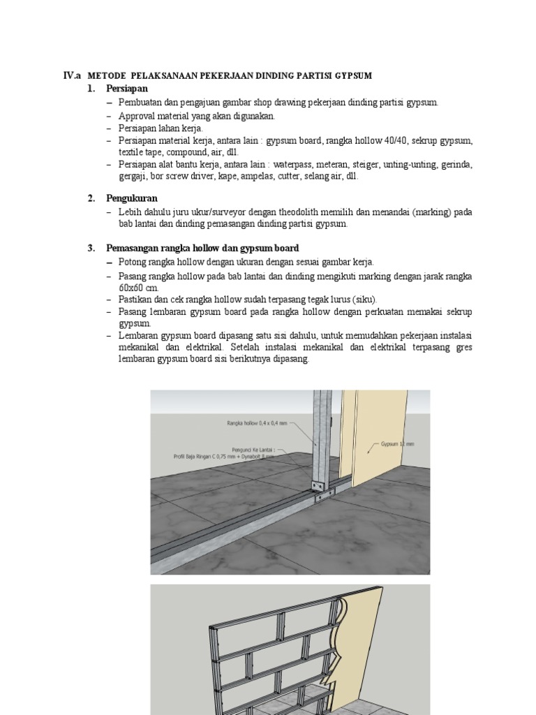 Pekerjaan Gypsum | PDF