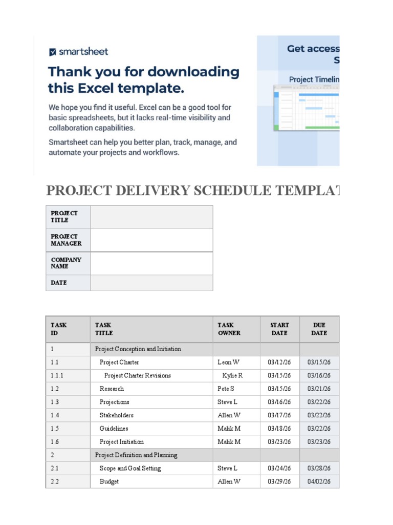IC Project Delivery Schedule 10689 | PDF | Business | Computing