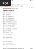 SAP PM Transaction Codes List (Plant Maintenance) | PDF | Economies ...