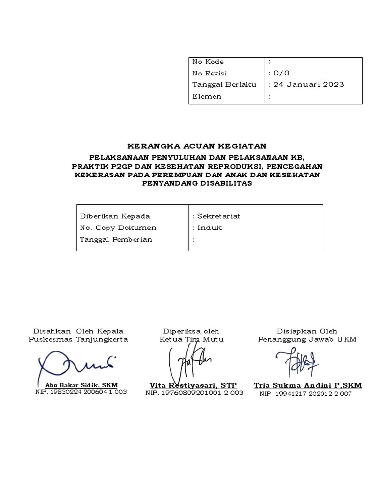 Kak Penyuluhan Dan Pelaksanaan KB, Praktik p2gp Dan Kesehatan ...