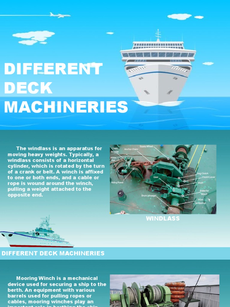 Different Deck Machineries | PDF | Vehicles | Manufactured Goods