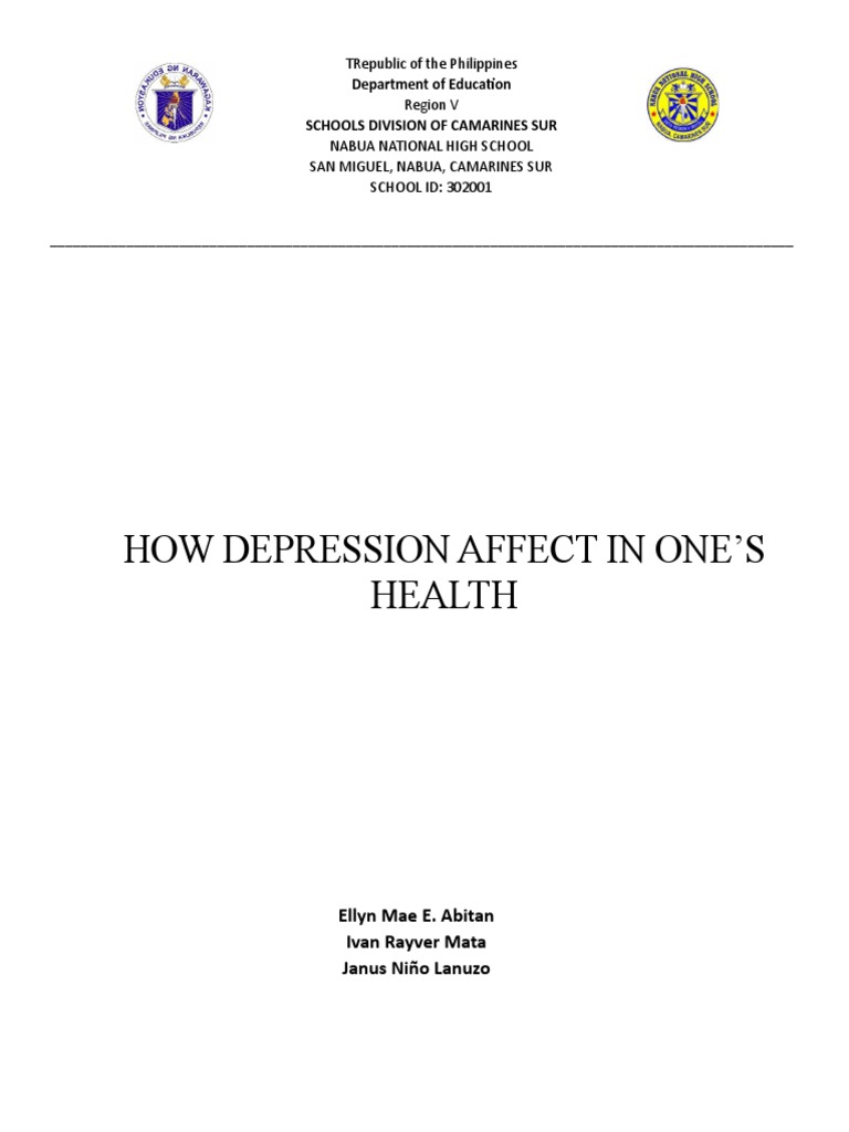 Research Paper.g10 | PDF | Major Depressive Disorder | Depression (Mood)