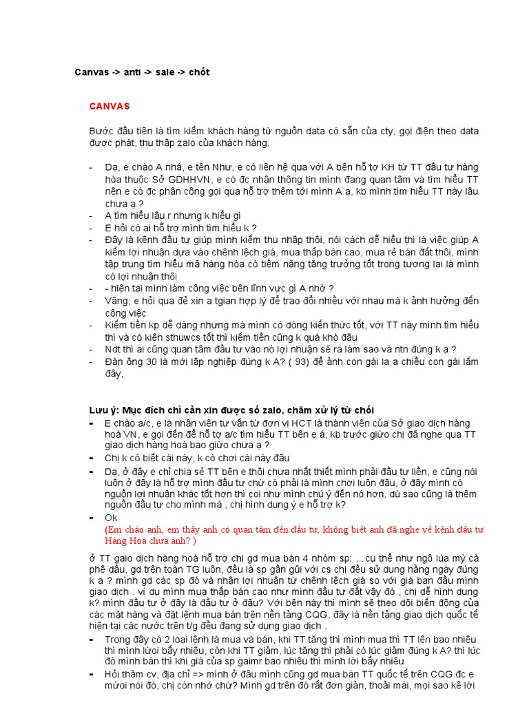 Quy Trình Telesale | PDF