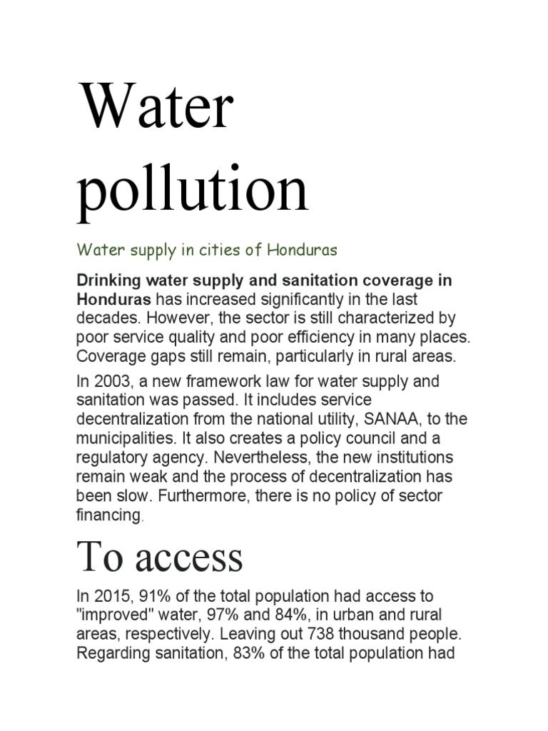Water Pollution | PDF