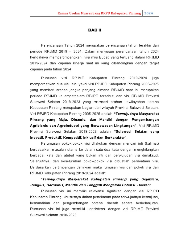 BAB II Kamus Usulan 2024 | PDF | Karier & Perkembangan | Bisnis