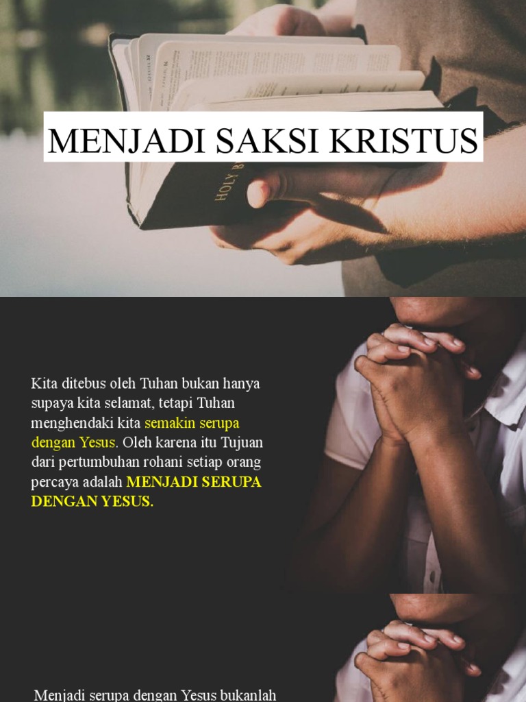 Menjadi Saksi Kristus | PDF